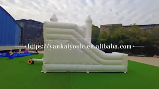 White Inflatable Castle Bouncer for Party Rental Business