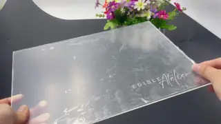 Laser Engraved Logo Clear Acrylic Sheet