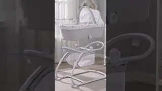 2‑in‑1 Detachable Electric Baby Cradle Bassinet for 0‑8 Months Newborn