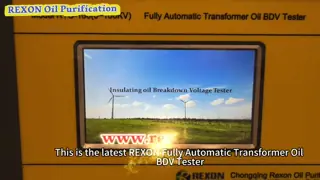 REXON RTO-100 Transformer Oil Breakdown Voltage Value Tester