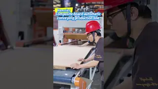 Sandwich panel hot pressing production line