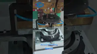 Welding saw blade with double head spot welder