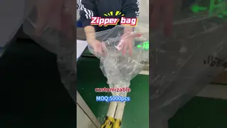 PE Zip Lock Bag for Clothing  Clear LDPE Self‑Sealing Apparel Packaging Bag