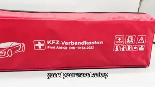 DIN13164:2022 Car First Aid Kit | With Warning Triangle & High‑Vis Vest
