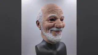 Realistic Old Man Latex Mask Uncle Milo Style