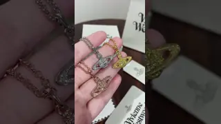 Gourd Shape Diamond Pendant Necklace Gold Silver Two‑Tone For Women