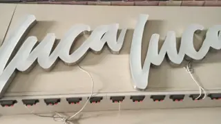 Custom Acrylic Faux Neon Sign for Luca Shop Front Personalized LED Storefront Logo Display