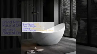 Luxury Wave Series Solid Surface Bathtub Modern Design