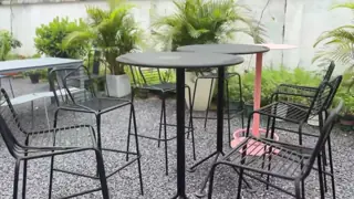 Durable Stackable Outdoor Wire Bar Stool for Cafes