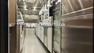 BBQ Food Trailers Fully Equipped square Pizza Waffle Food Truck with Bathroom Food Vendor Carts