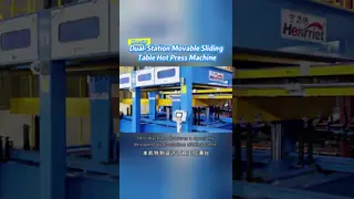 Dual station mobile slide hot press machine