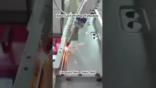 Galvanized Sheet Metal Chassis Are Precisely Welded with a Robotic Laser Welding Workstation