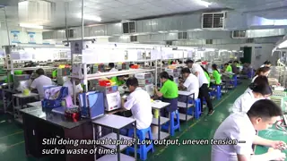 Semi-Automatic Taping Machine Operation for Transformer Production