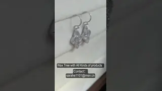 Stunning 925 Silver Apple Green CZ Flower Earrings Apple Green Hook