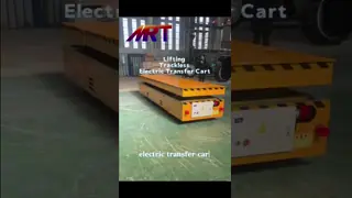 Trackless Lifting Transfer Cart Electric Hydraulic Lifting Platform Trolley For Factory Workshop Mat