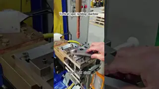 Metal Studs Are Precisely Spot Welded with a Vertical Spot Welding Machine