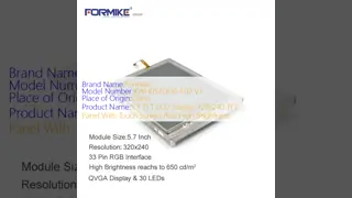 High Brightness 320x240 TFT LCD Touch Panel Module