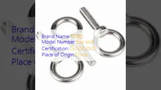 High Quality 904L Stainless Steel Lifting Eye Bolts M8 M10