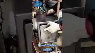 Welding steel safe boxe with fixed spot welder