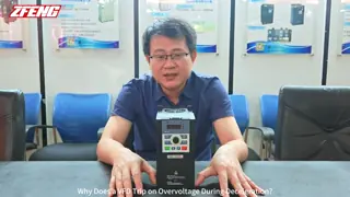 Why does a VFD trip on overvoltage during deceleration?