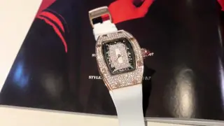 Luxury Bling Diamond Women Square Watch White Silicone Strap Fashion Dress Wristwatch
