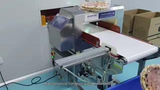 Pizza Metal Detector High Sensitivity Conveyor Food Safety Machine