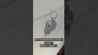 Stunning 925 Silver Aquamarine Lucky Flower Earrings