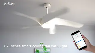 62 Inch Modern White Ceiling Fan with LED Light Review