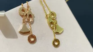 Gold Fan Shape Pendant Earrings With Circular Charm Tassel For Women