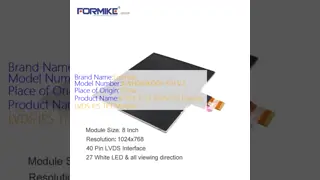 8 Inch 1024x768 IPS LCD Display Module LVDS Interface