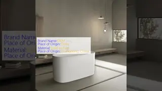 Small Bathroom Deep Soaking Solid Surface Bathtub