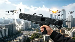 Portable Handheld Counter-UAV Jammer