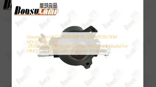 Hino Truck Vacuum Pump Alternator S2930 01481 High Performance