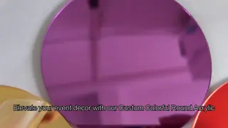 Colorful Round Acrylic Mirror