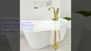 Luxury Brushed Gold Waterfall Bathtub Faucet Upgrade