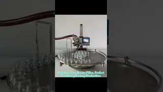 Upgrade your honey production line with this rotary turntable filler