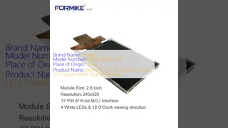 .8 Inch TFT LCD Display Module High Brightness Solution