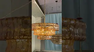 Home Decor Circle LED Luxury Modern Pendant Light Chandelier Alabaster Lighting Products