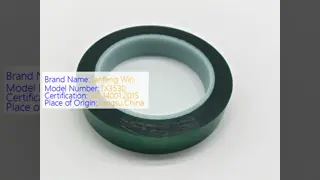 TX3530 Green PET Heat Resistant Tape 180C Residue Free