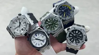 Octagonal Diver Men Watch Rubber Strap Multicolor Luxury Wristwatch