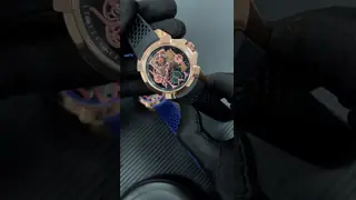 Skeleton Chronograph Sports Watch 3 Colors Display & Wearing Show