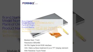 7 Inch TFT LCD Touch Screen 800x480 Display Module