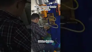 Stainless Steel Fan Components Are Precisely Spot Welded with a Medium-Frequency Inverter Welder