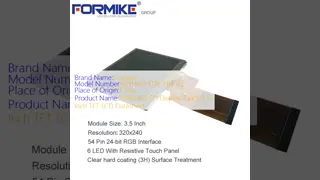 Compact Resistive Touch TFT LCD Display Module Solution