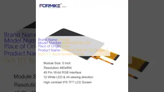 High Resolution TFT Touch Screen Module Solution