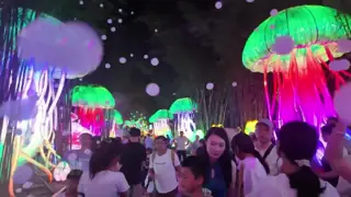 Immersive Jellyfish Lantern Walkway Display For Theme Park Tourist Attraction