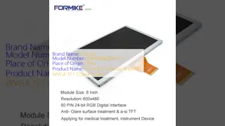 8 Inch 800x480 TFT LCD Display Module Overview