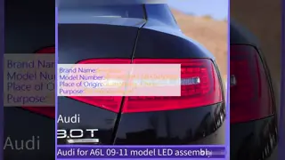 Audi A6L C6 S6 Red Brake Turn Signal Light Replacement