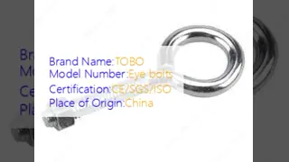 Super Duplex M10 Eye Bolts Heavy Duty Lifting Solution