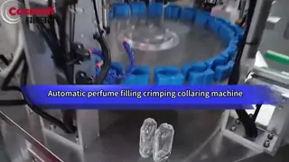 Automatic perfume filling crimping collaring machine